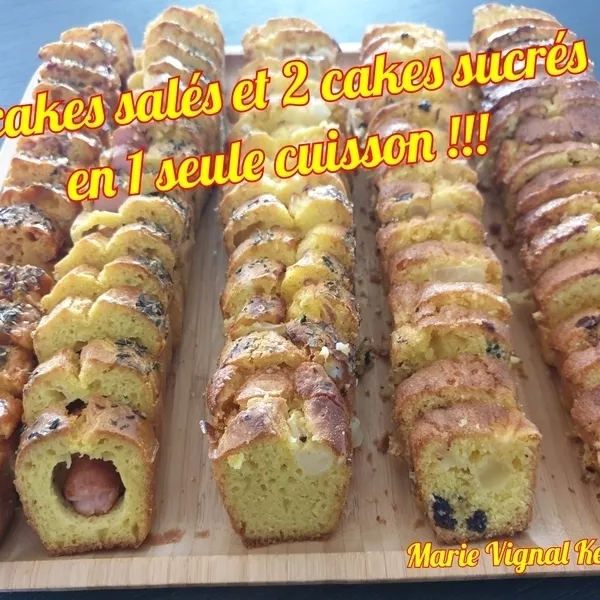 Base pour 5 cakes salés et sucrés pour un apéro dinatoire complet | Guy ...