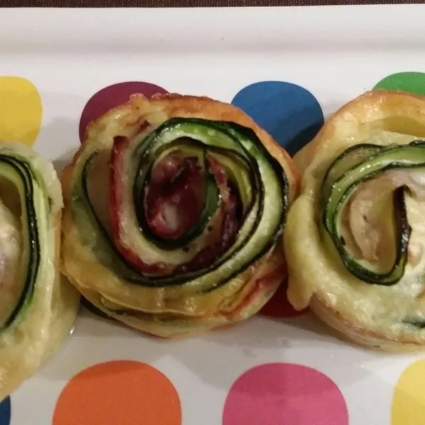 Roses de Courgette-jambon-chèvre - Recette i-Cook'in | Guy Demarle