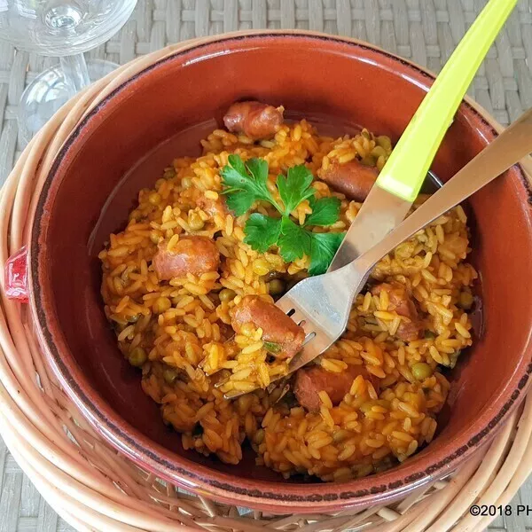 Riz aux merguez et curcuma - Recette i-Cook'in | Guy Demarle